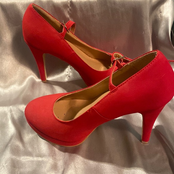 Journee Collection | Shoes | Red Mary Jane Pumps | Poshmark